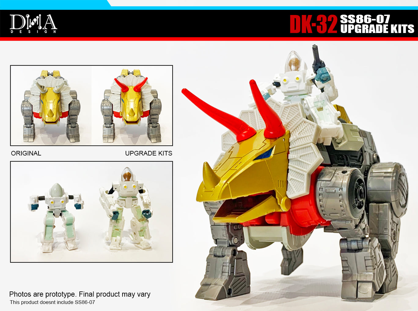 DNA Design DK-32 Studio Series Dinobot Slug Upgrade Kit Revealed